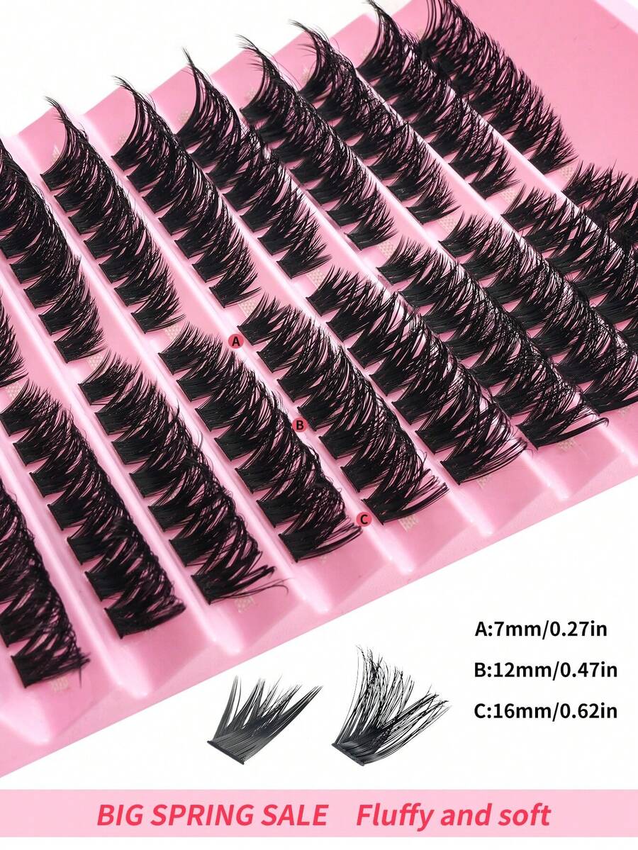 10 Pairs Natural Thick, Fluffy And Curly False Eyelashes, Dramatic ...