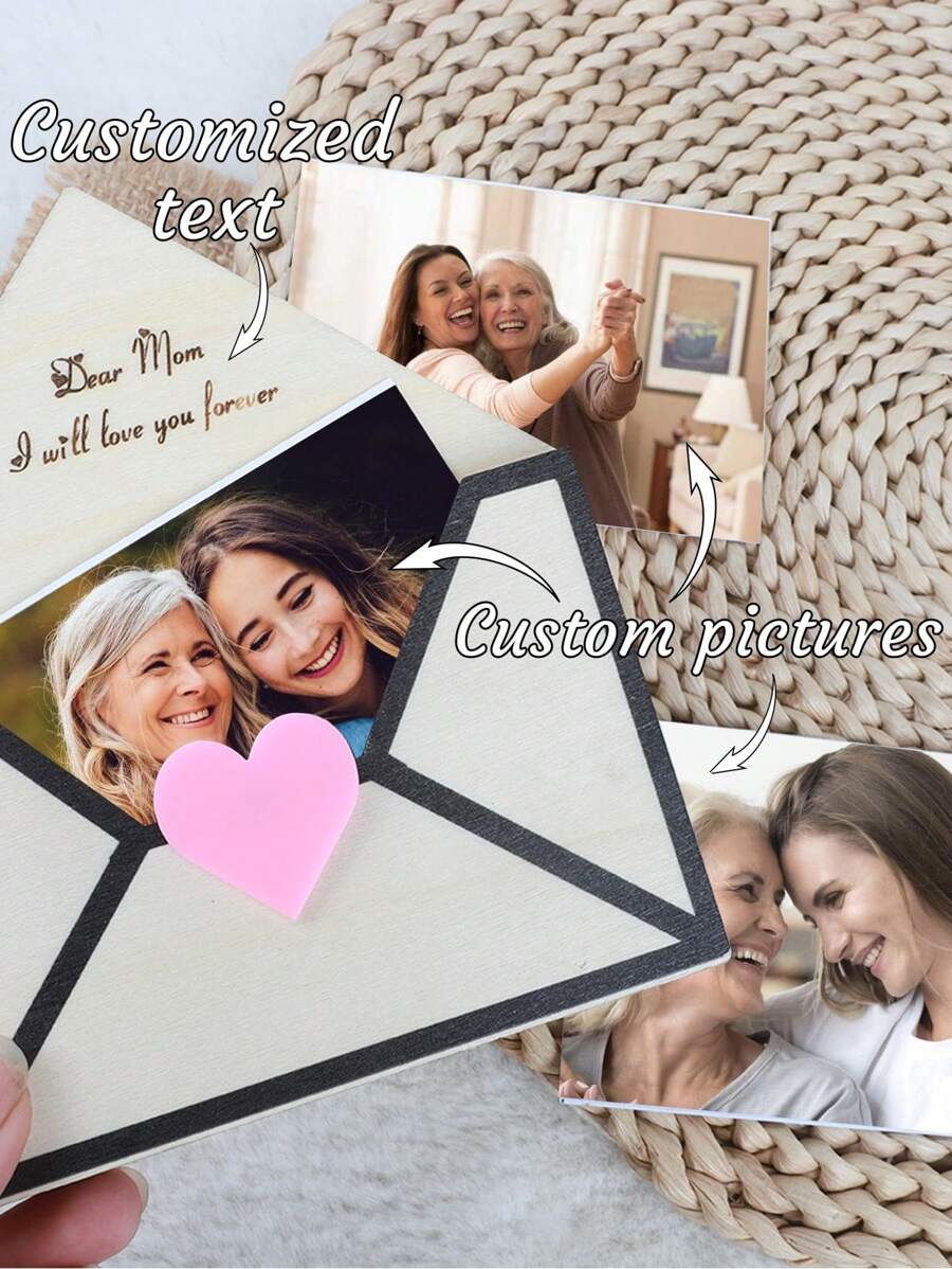 1pc Customized Photo Envelope Fridge Magnet Decoration, Gift For Mother ...