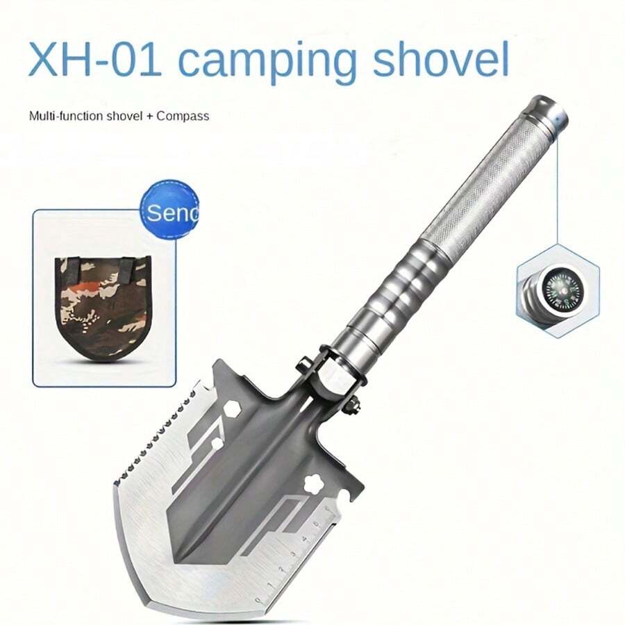 Folding Survival Shovel, Multi-Purpose Camping Shovel, High-Carbon ...