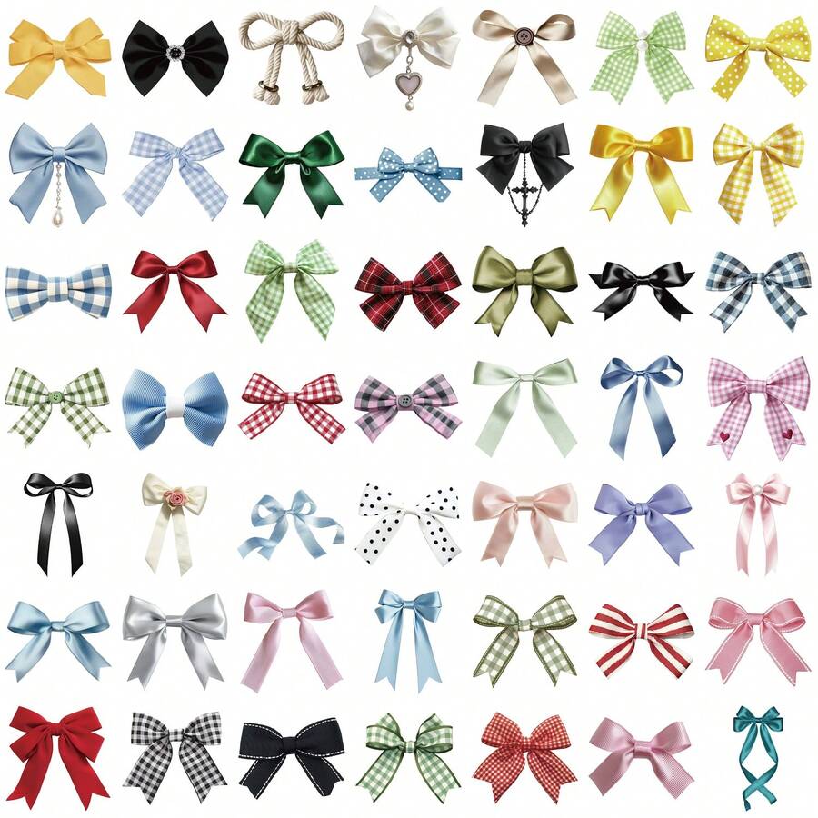 50PCS Bow Stickers Vinyl Aesthetics Stickers Scrapbooking, Diary ...