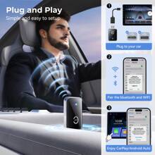 Adaptador inalámbrico compatible con CarPlay para , convierte CarPlay con cable a inalámbrico ...