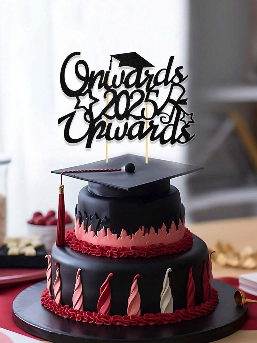 1 Set 2025 Graduation Cake Toppers, Graduation Cake Flags Suitable For ...