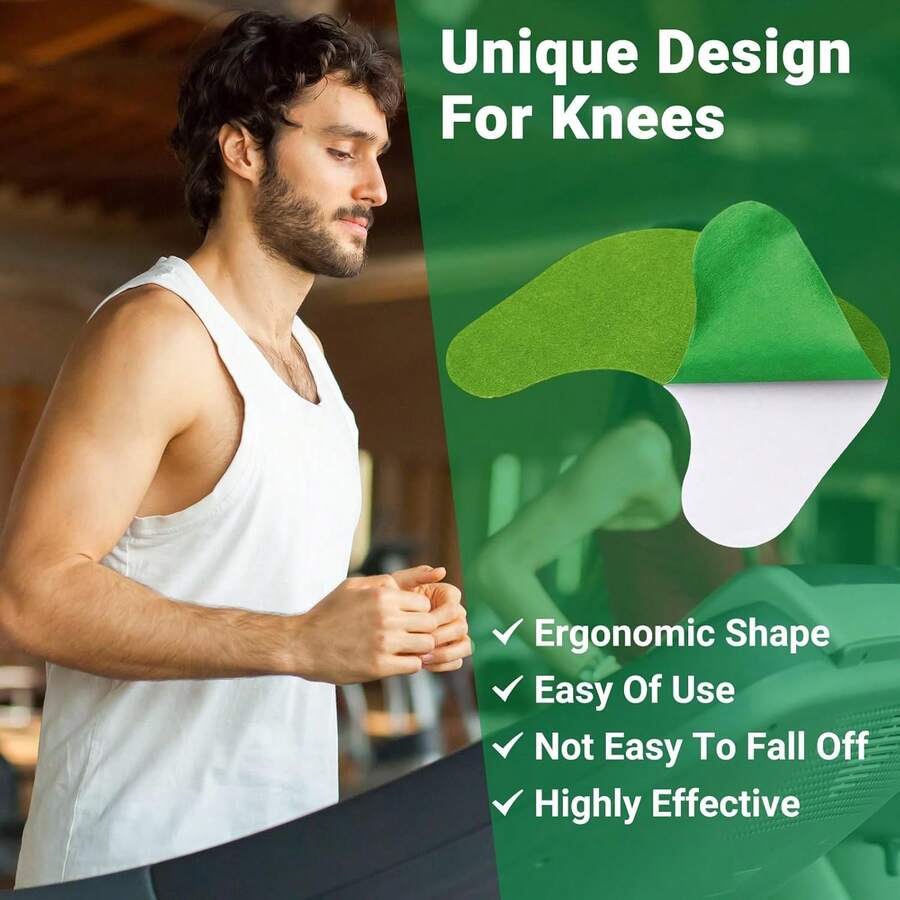 25 Pieces, Wormwood Mint Cooling Knee Patch, Joint Patch, Muscle Patch ...