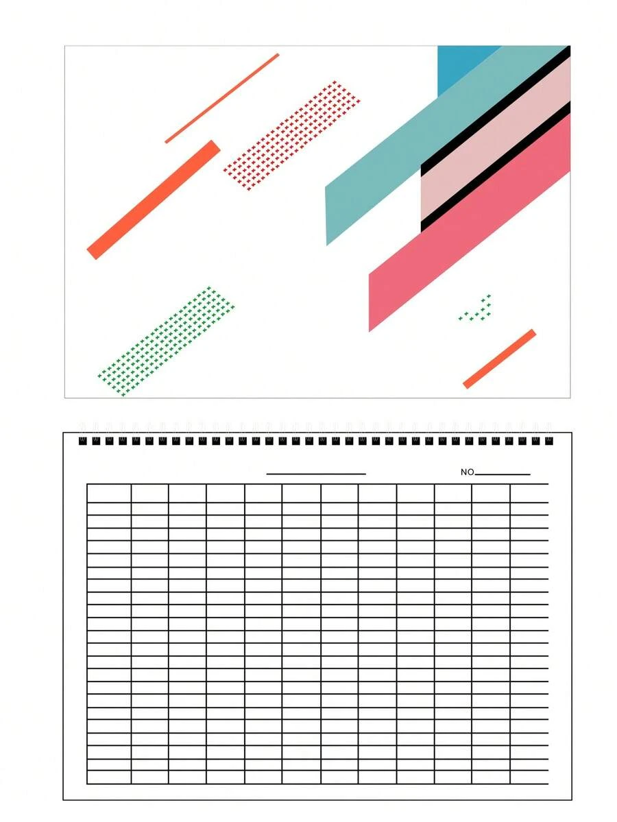 1 Spiral Notebook Universal Grid Attendance Record Book, Work Log ...
