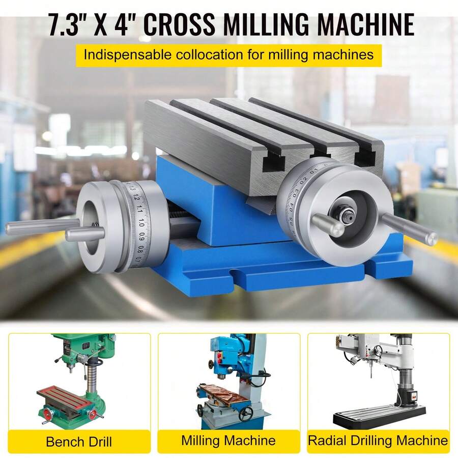 Milling Machine Work Table 7.3" X 4" Slide Milling Working Cross Table ...