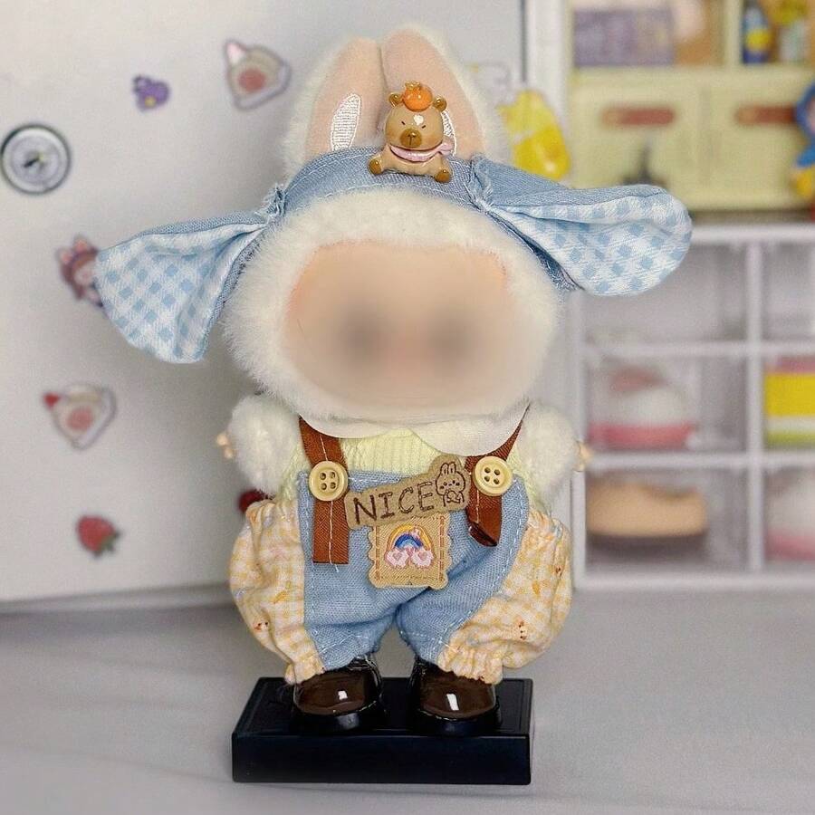 LABUBU Blind Box Party Doll Outfit, LABUBU Plush Doll Cowboy Hat And ...