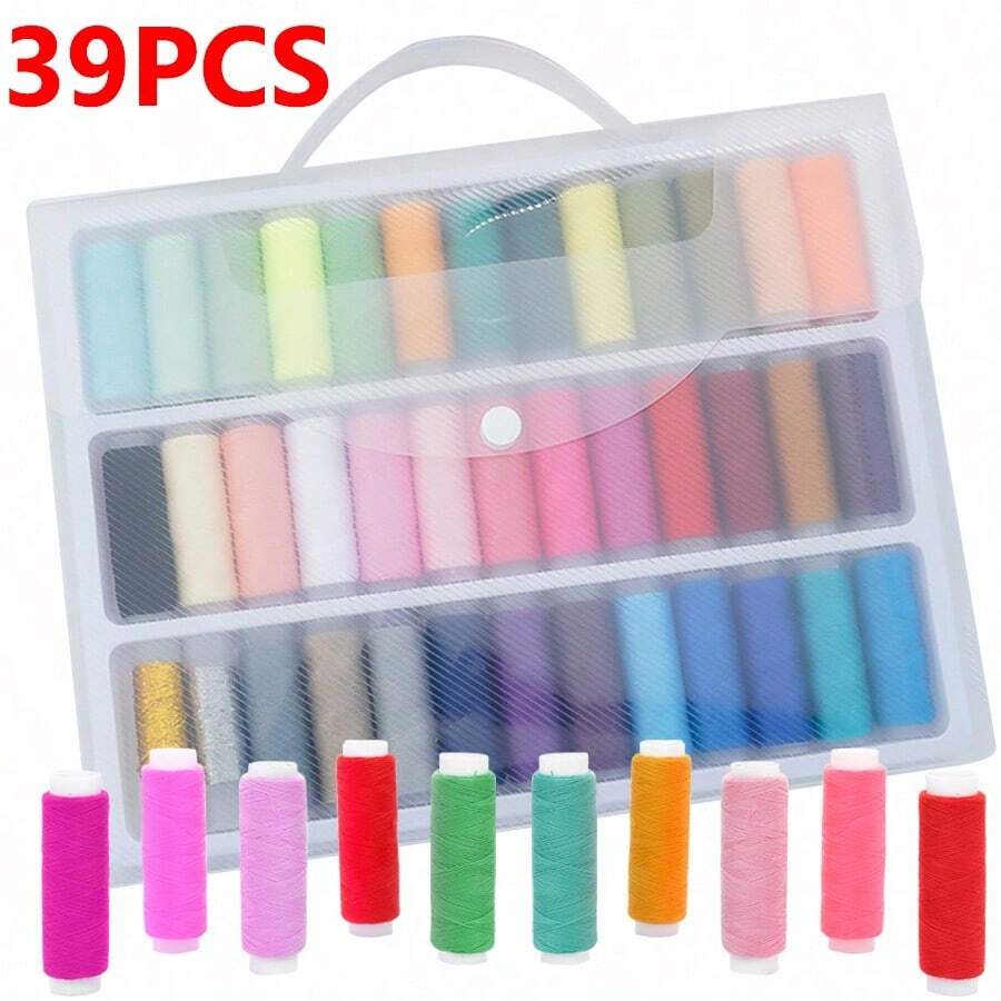 39 Color Handheld Box Sewing Thread DIY Small Roll Sewing Thread ...