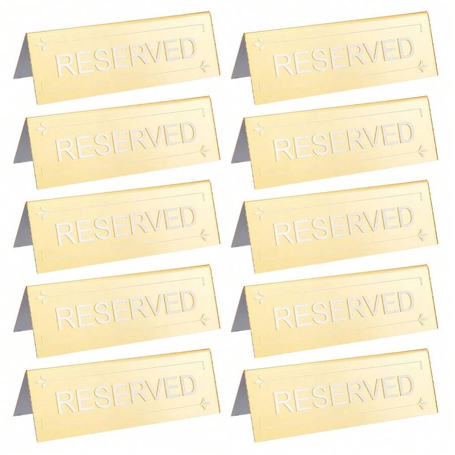 Reserved Sign Mirror Style Acrylic Sign Table Number Holder For Wedding ...