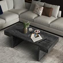 Vintage Industrial Coffee Table, High-Quality Wood Rectangular Design ...