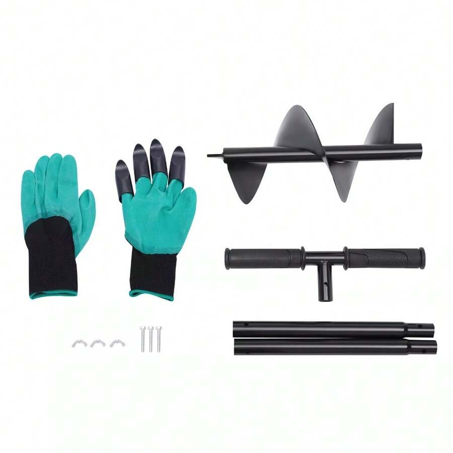 OUKANING 6" Fence Manual Hand Post Hole Auger Hand Drill Post Hole ...