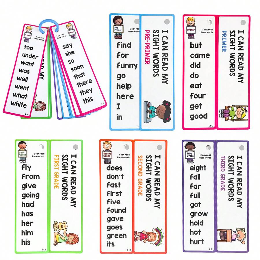 Lachilly 220 Sight Words & Writing Word Lists Flashcards English High ...
