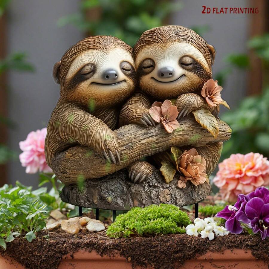 Sloth Acrylic Suncatcher Stake | 2D Animal Theme Weatherproof Art For ...