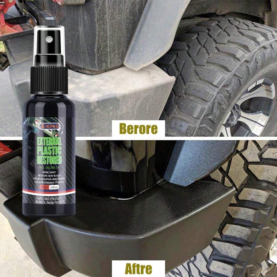 JB-XPCS 100ML Plastic & Rubber Repair Paste - Black Crystal Tire Shine & Interior Renewal, Anti ...