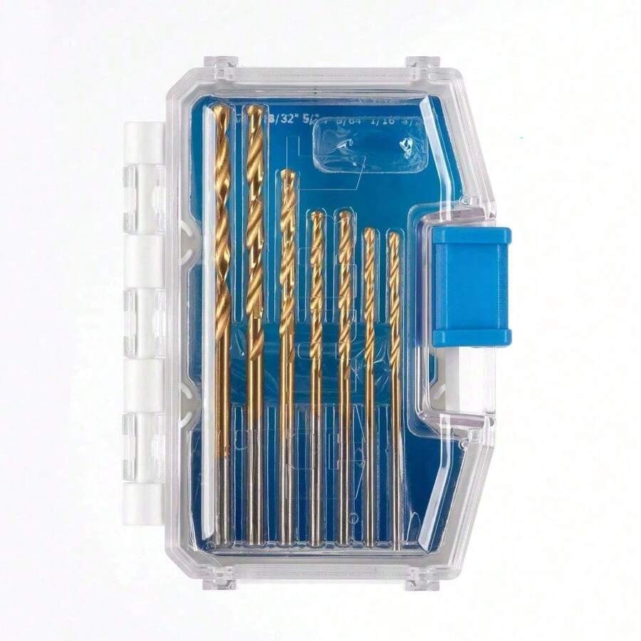 7-Piece Assorted Small Titanium Drill Bit Set With Modular Case | SHEIN USA