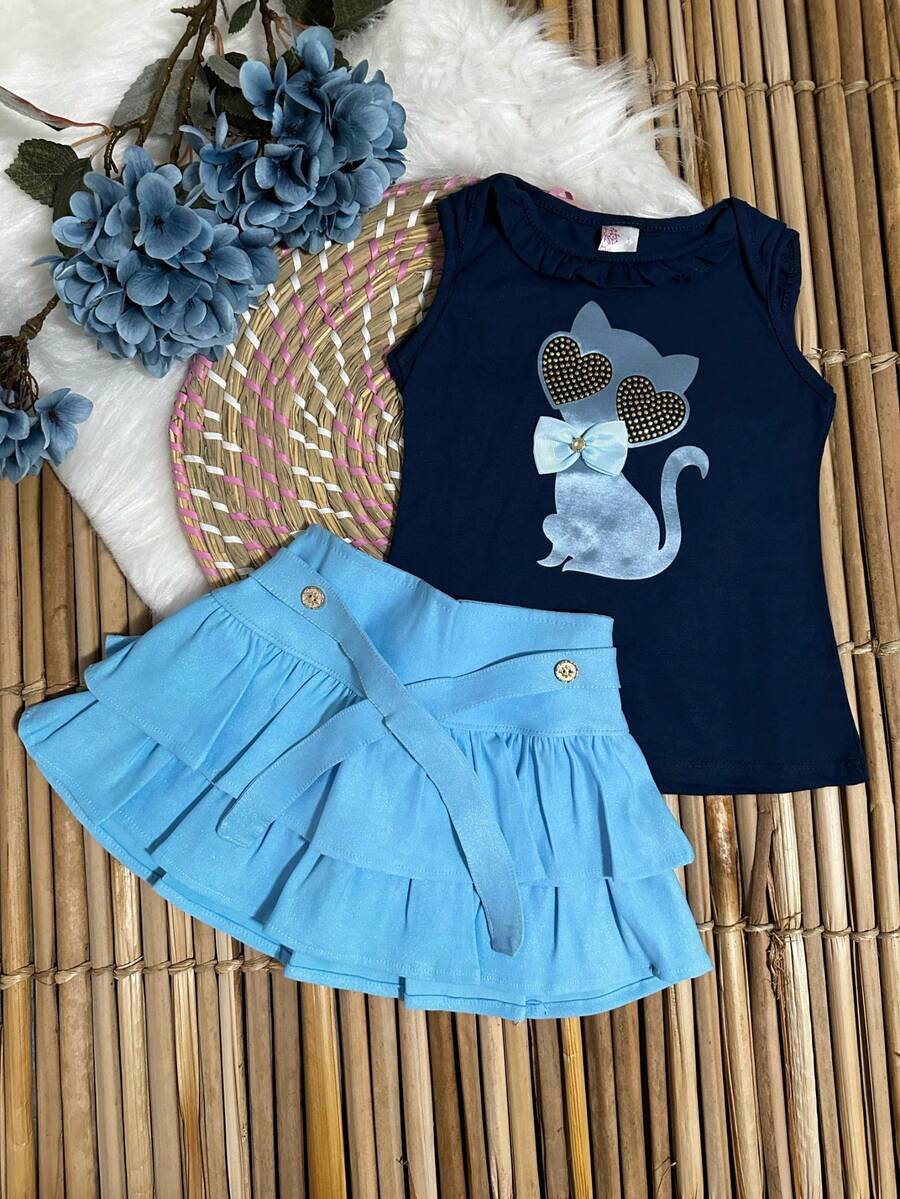 Conjunto Infantil De Menina / Roupa Infantil Para Menina / Conjunto ...