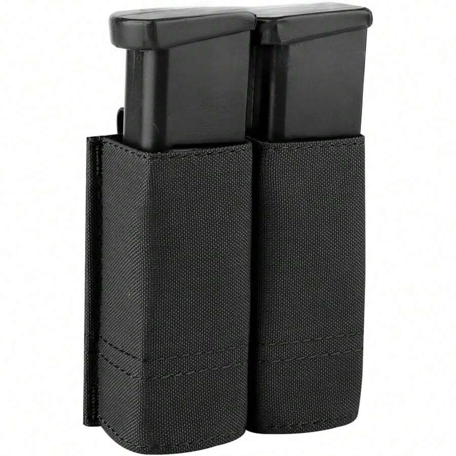 Single/Double Pistol Mag Pouch, Nylon Magazine Pouch 9mm With Quick ...