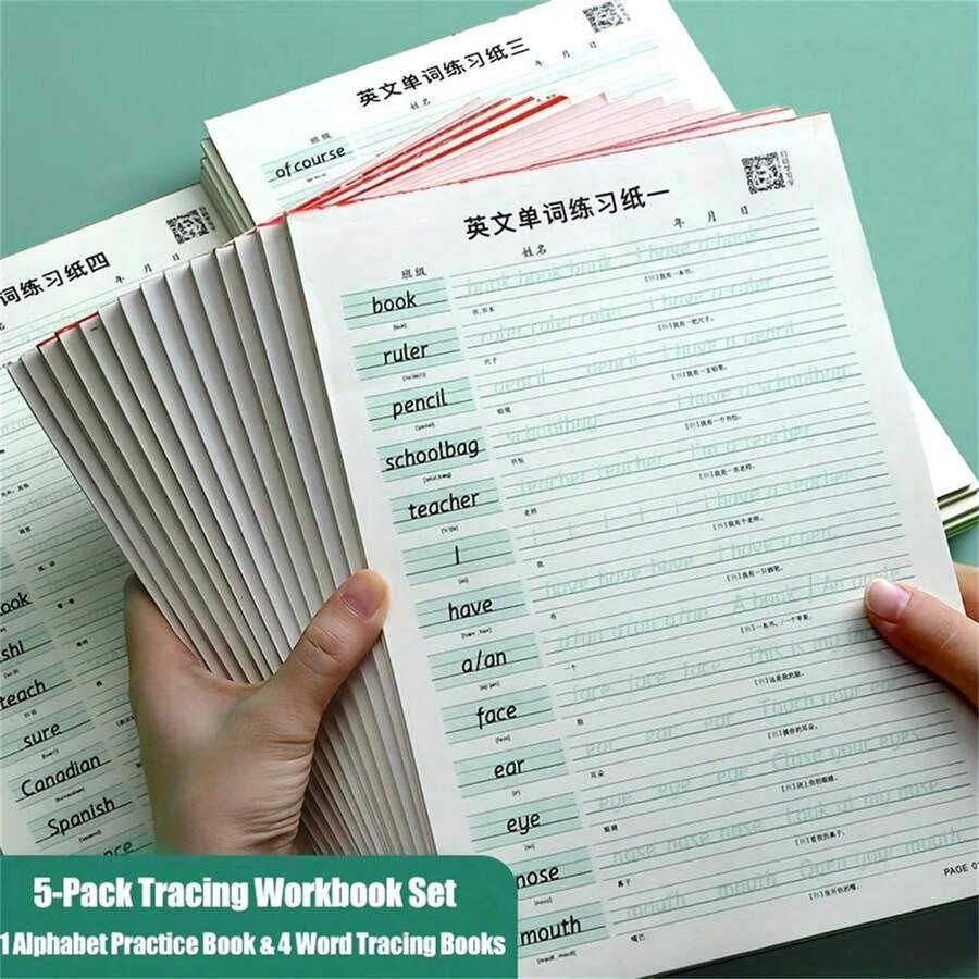 Collection Of 5 Books For Practicing English Handwriting - Includes ...