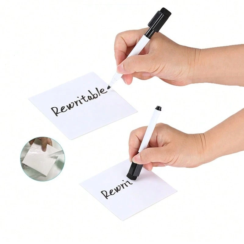Soft Whiteboard Nonmagnetic Rewritable Sticky Note Dry Wipe Note Label ...