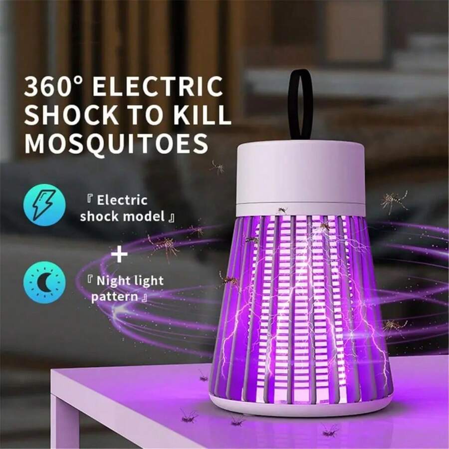 Portable USB Rechargeable Electric Bug Zapper - Indoor & Outdoor Fly ...