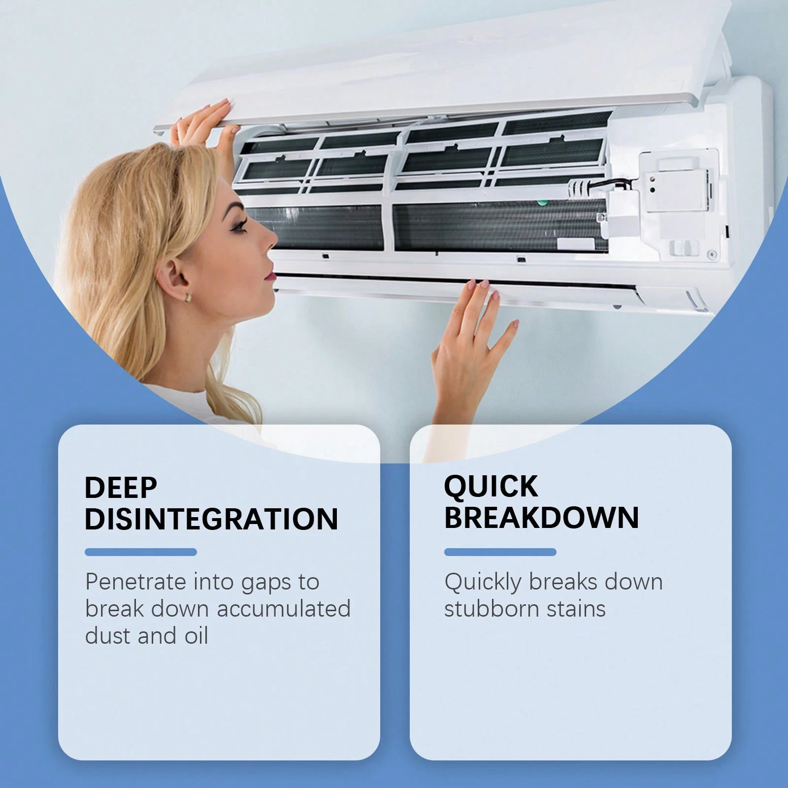 Home Air Conditioner Cleaner For Indoor Unit, Filter And Removes Dirt ...