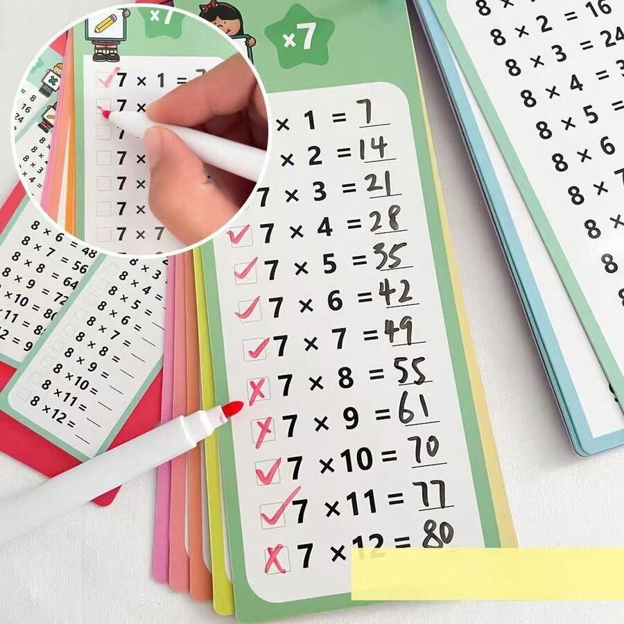 Wipe-Clean Math Exercise Book, Children's Math Practice Notebook ...