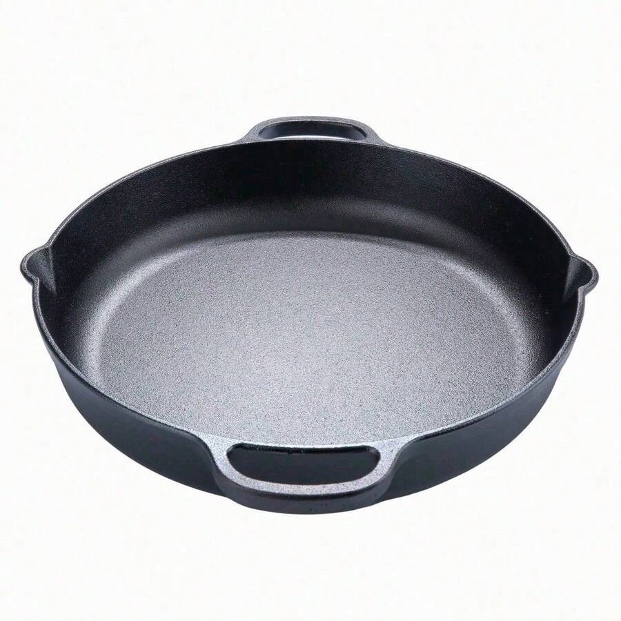 14-Inch Pre-Seasoned Cast Iron Skillet Non-Stick Surface Kitchen ...