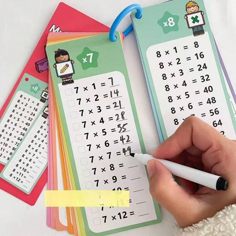 Wipe-Clean Math Exercise Book, Children's Math Practice Notebook ...