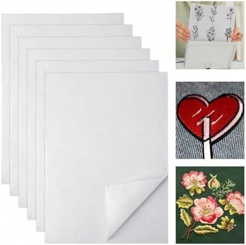 2 X A4 (29.7 X 21 Cm) Dissolvable Embroidery Stabilizer Stickers ...