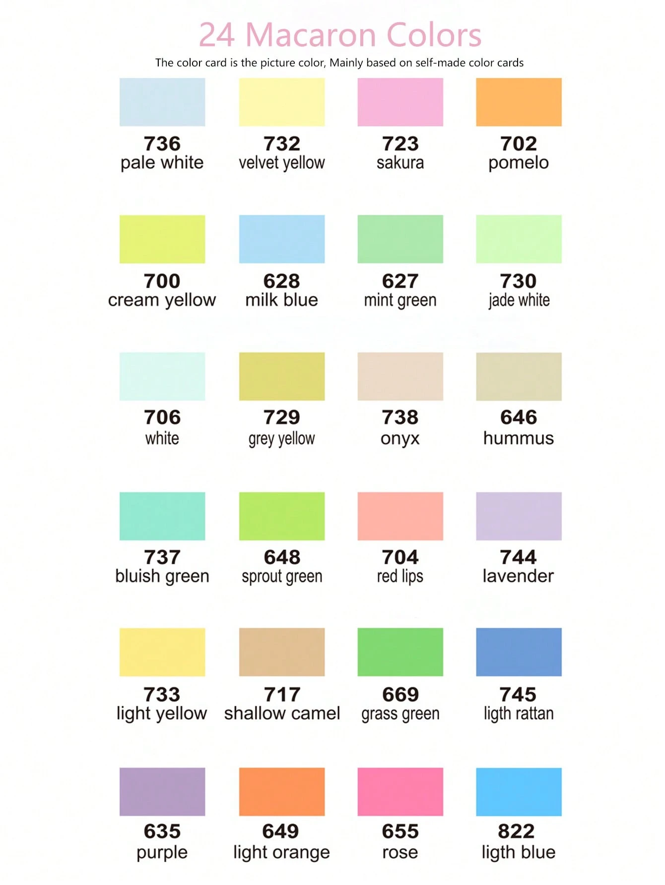 Guang Na 1 Set Of 24 Colors Macaron Colors Felt Acrylic Paint Markers ...