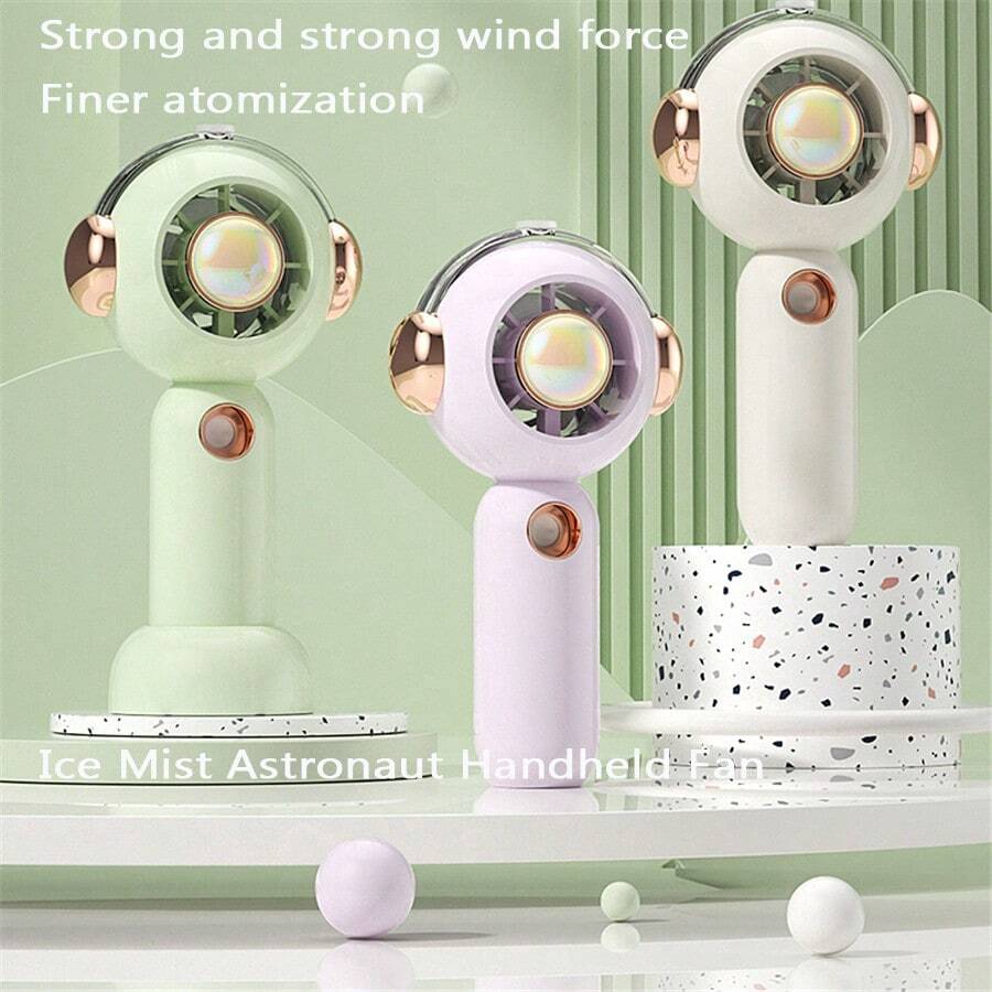 MEET SUN Rechargeable 500mAh Lithium Battery Handheld Desktop Small Fan ...