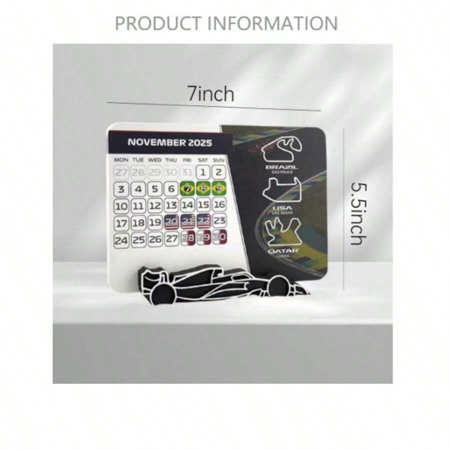 1 Stück F1 2025 Kalender, 2025 Formel 1 Rennkalender, 2025 ...