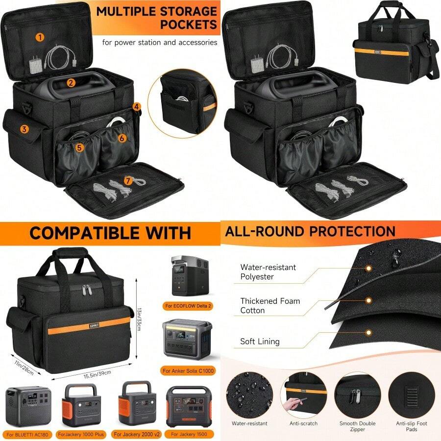 Carrying Case Compatible With Jackery Explorer 2000 V2 1500 1000 Plus ...