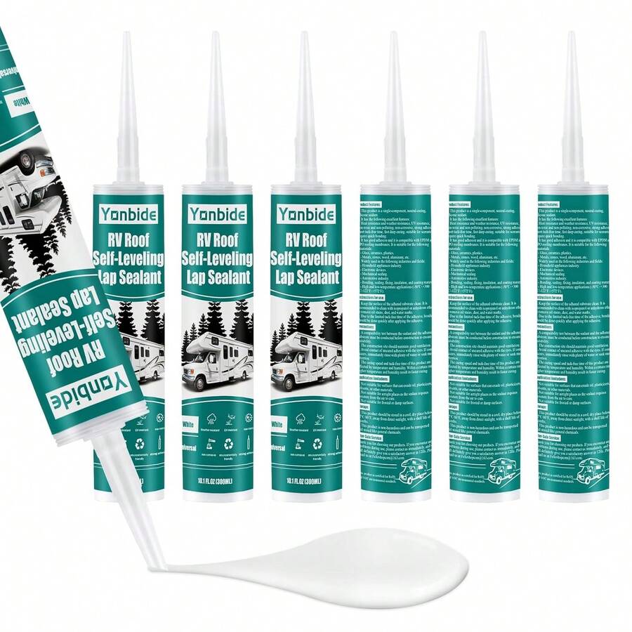 Local Warehouse-RV Silicone Sealant - RV Roof & Caulking White, Self ...