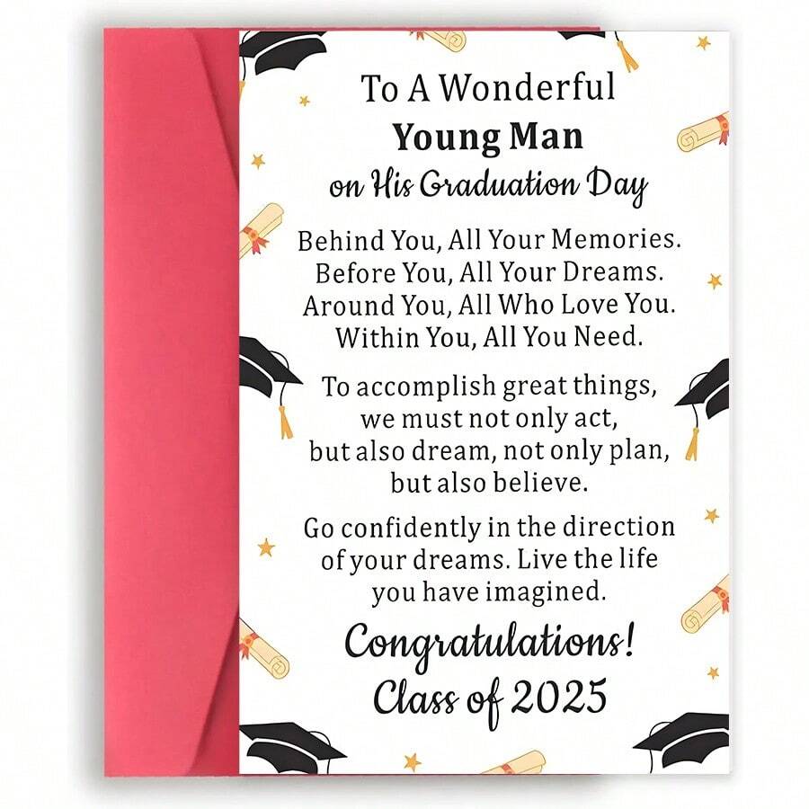 2025 Graduation Card For Him - Inspirational Graduation Congratulations ...