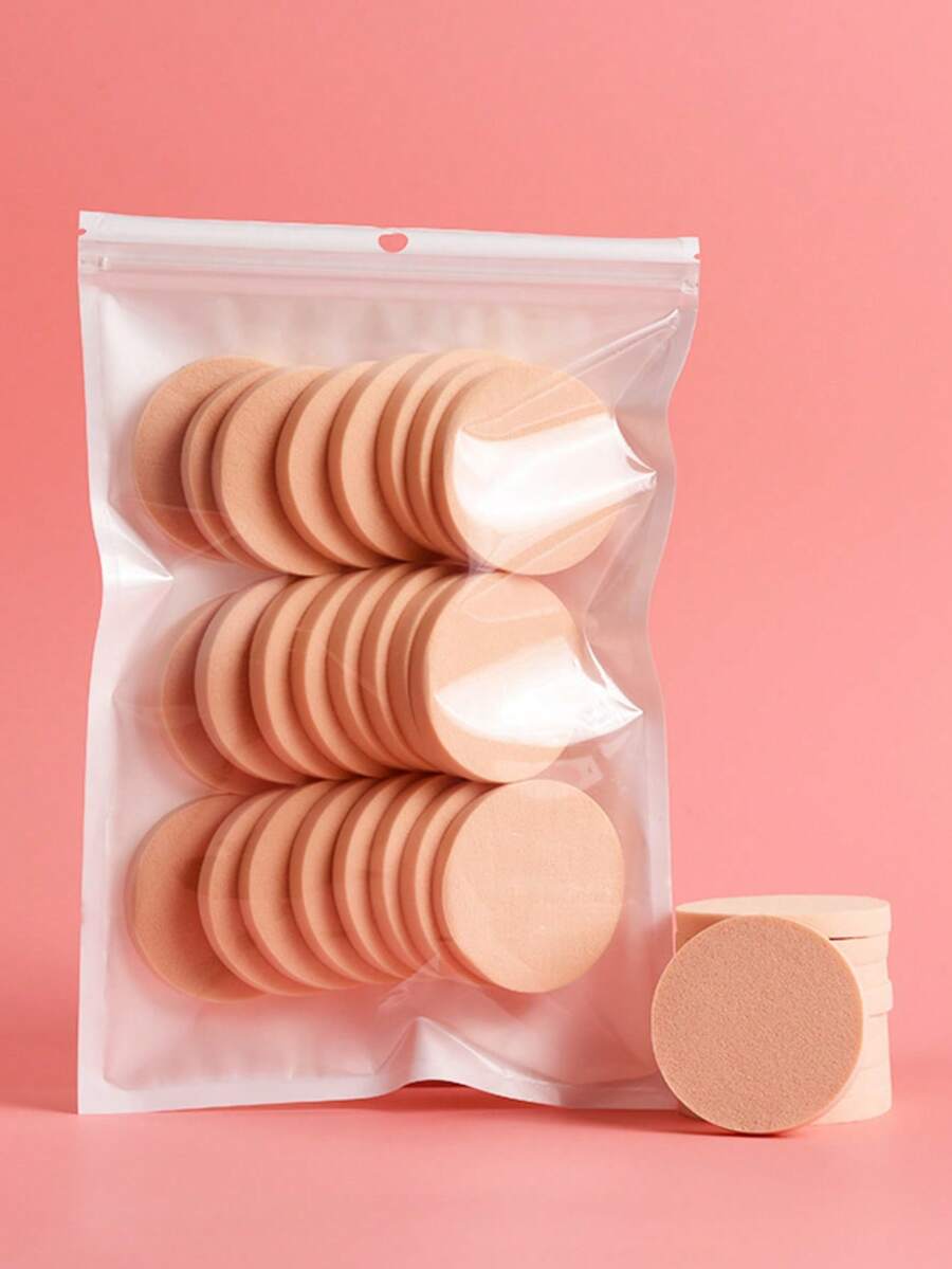 24/12/1pc Powder Puff In A Bag; One-Time Use Of Studio Makeup Powder ...