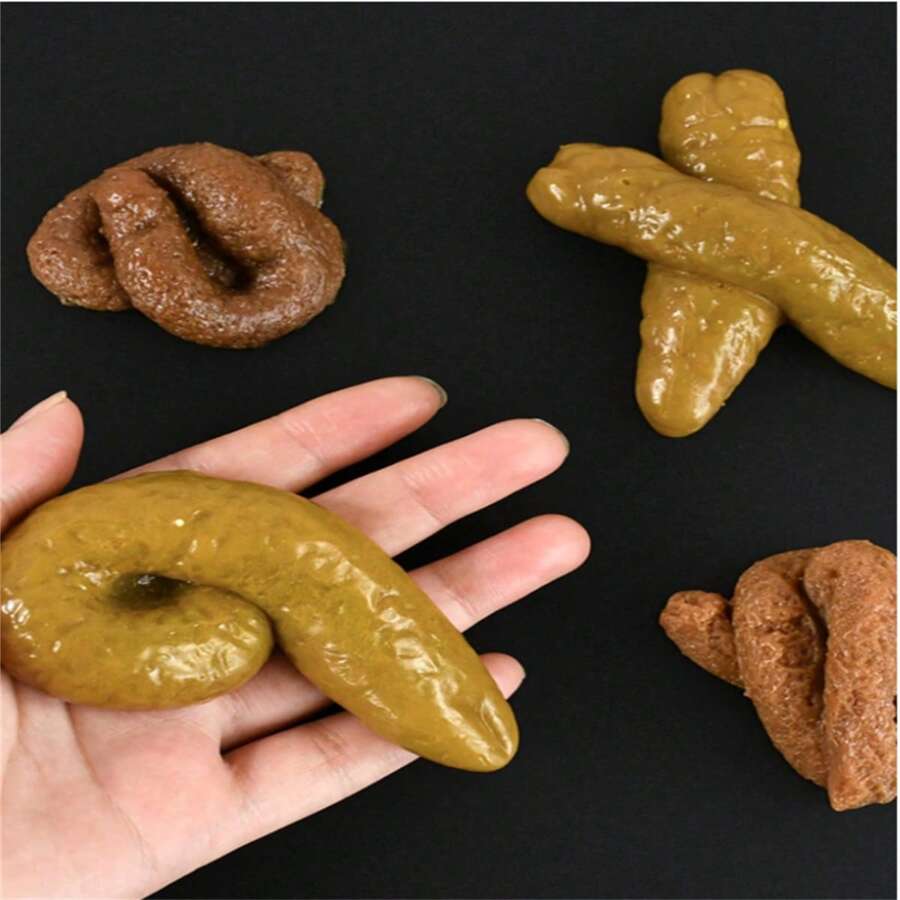 6 giocattoli squishy divertenti a forma di cacca, giocattoli di scherzo ...