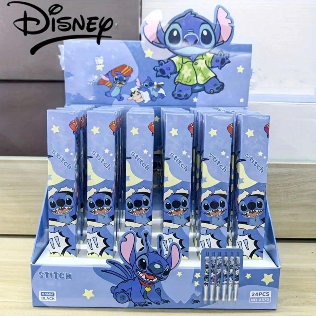 Disney Disney Stitch Blind Box Push Pen, Cute Lilo 0.5mm Black Blind ...