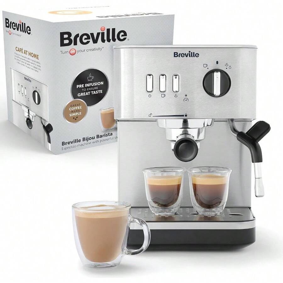 Breville Barista Max Espresso Machine , Latte & Cappuccino Coffee Maker ...