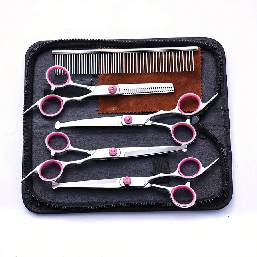 Professional Pet Grooming Scissors Set, Stainless Steel Dog And Cat ...