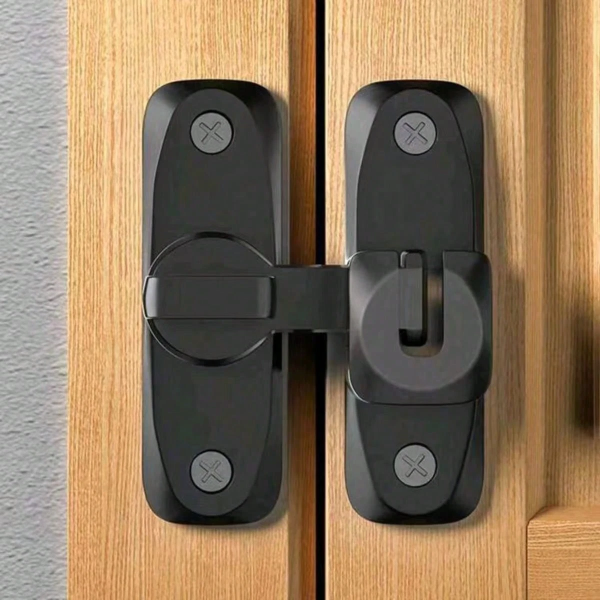 Interior Latch Bolt Door Lock, No Need Drilling, For Bathroom, Sliding ...