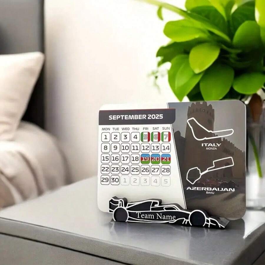 1Pc F1 2025 Calendar, 2025 Formula 1 Racing Calendar, 2025 Desktop ...