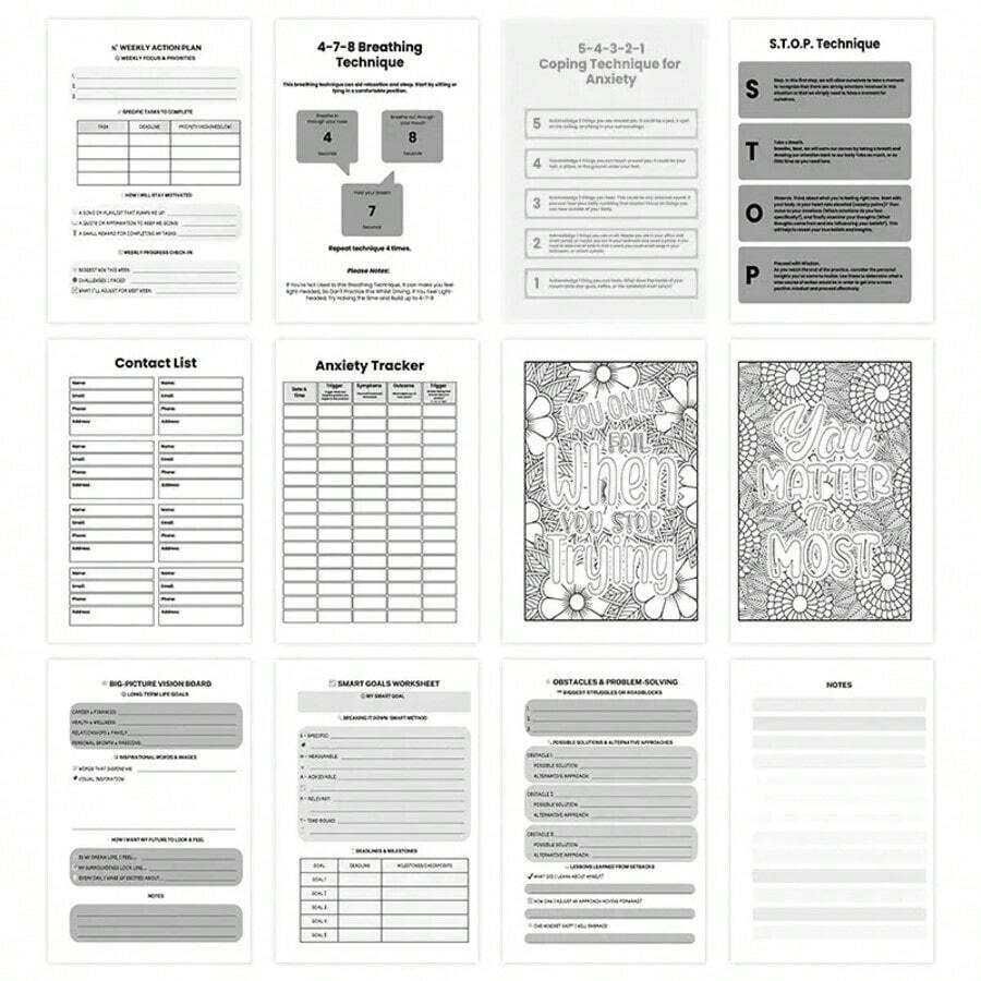 3 In 1 Workbook, ADHD Journal, 101 ADHD Tips, Creative Coloring, And ...