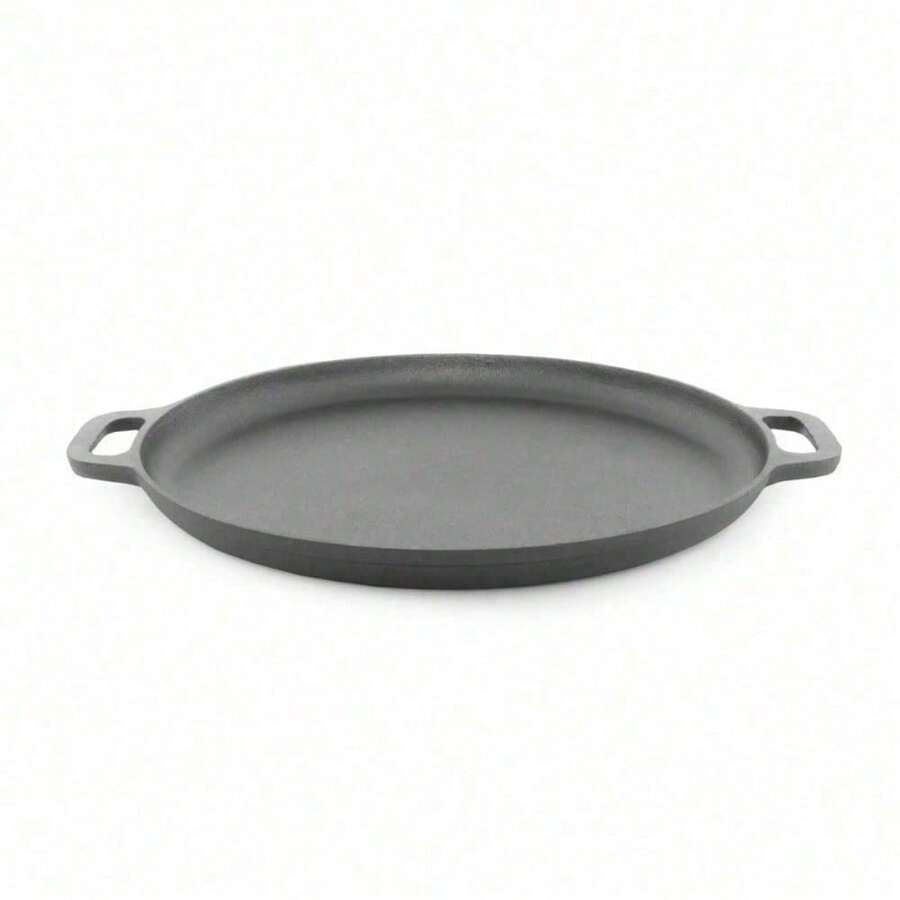14-Inch Pre-Seasoned Cast Iron Frying Pan Multi-Purpose Pizza Baking ...