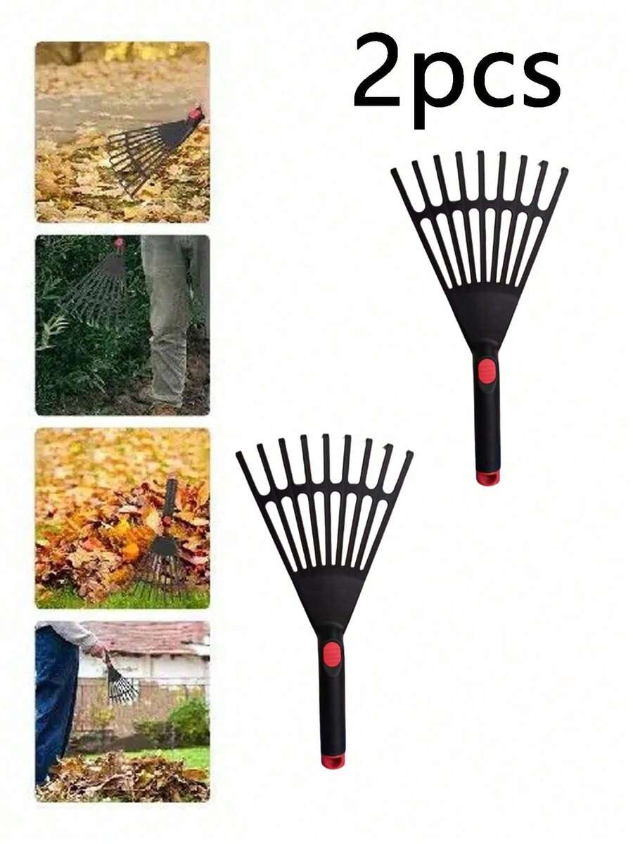 Plastic 9-Tooth Weeding Rake, Flat Steel Rake For Clearing Fallen ...