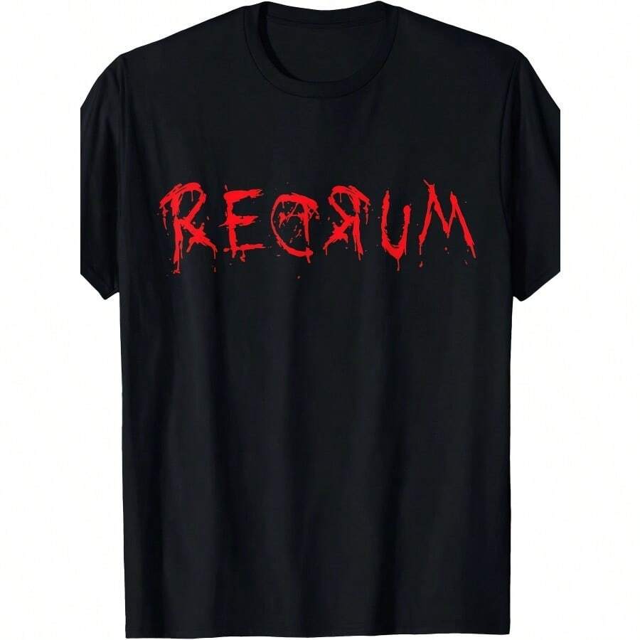 [Scary Font REDRUM] 80s Horror Movie Fan Scary Font REDRUM T-Shirt ...