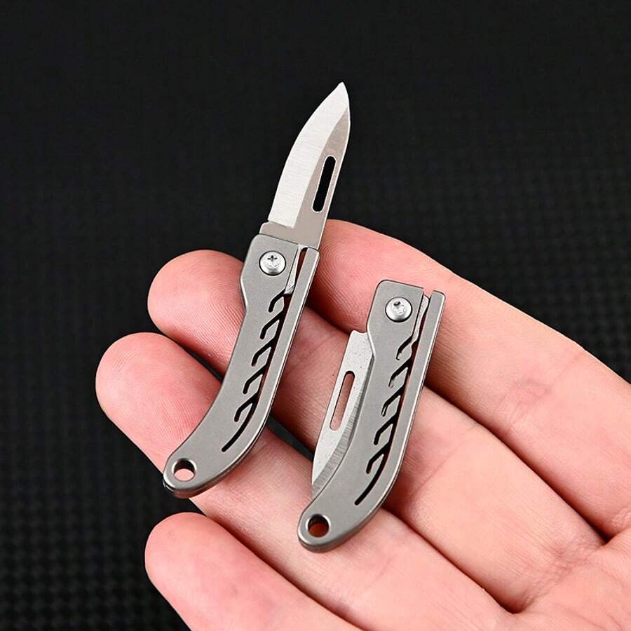 Mini Titanium Pocket Knife; Portable Keychain; High Hardness Steel ...