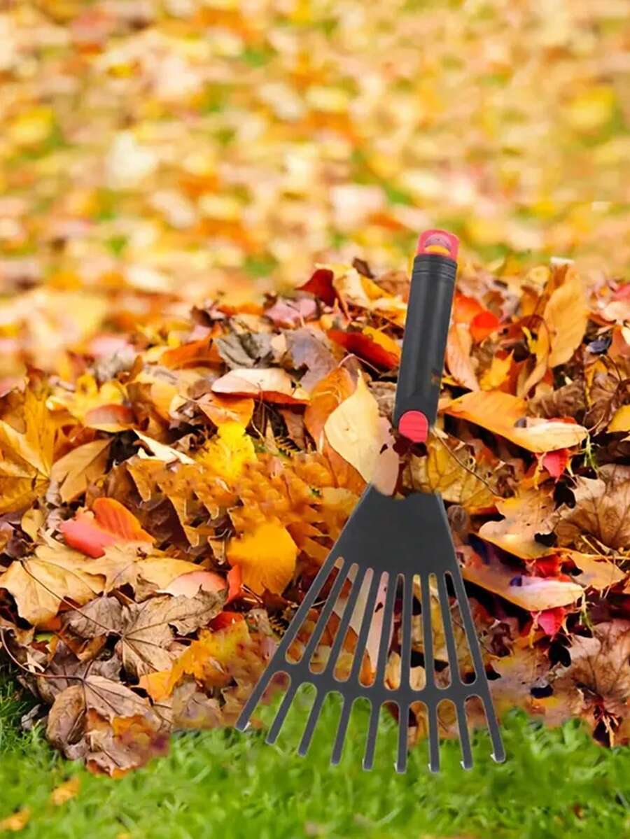 Plastic 9-Tooth Weeding Rake, Flat Steel Rake For Clearing Fallen ...