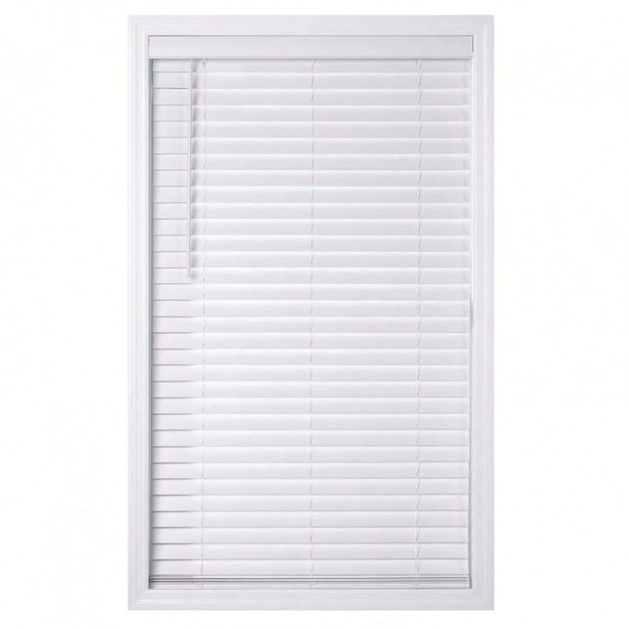 2" Cordless Faux Wood Horizontal Blinds, Antique White, 36" W X 64" L ...