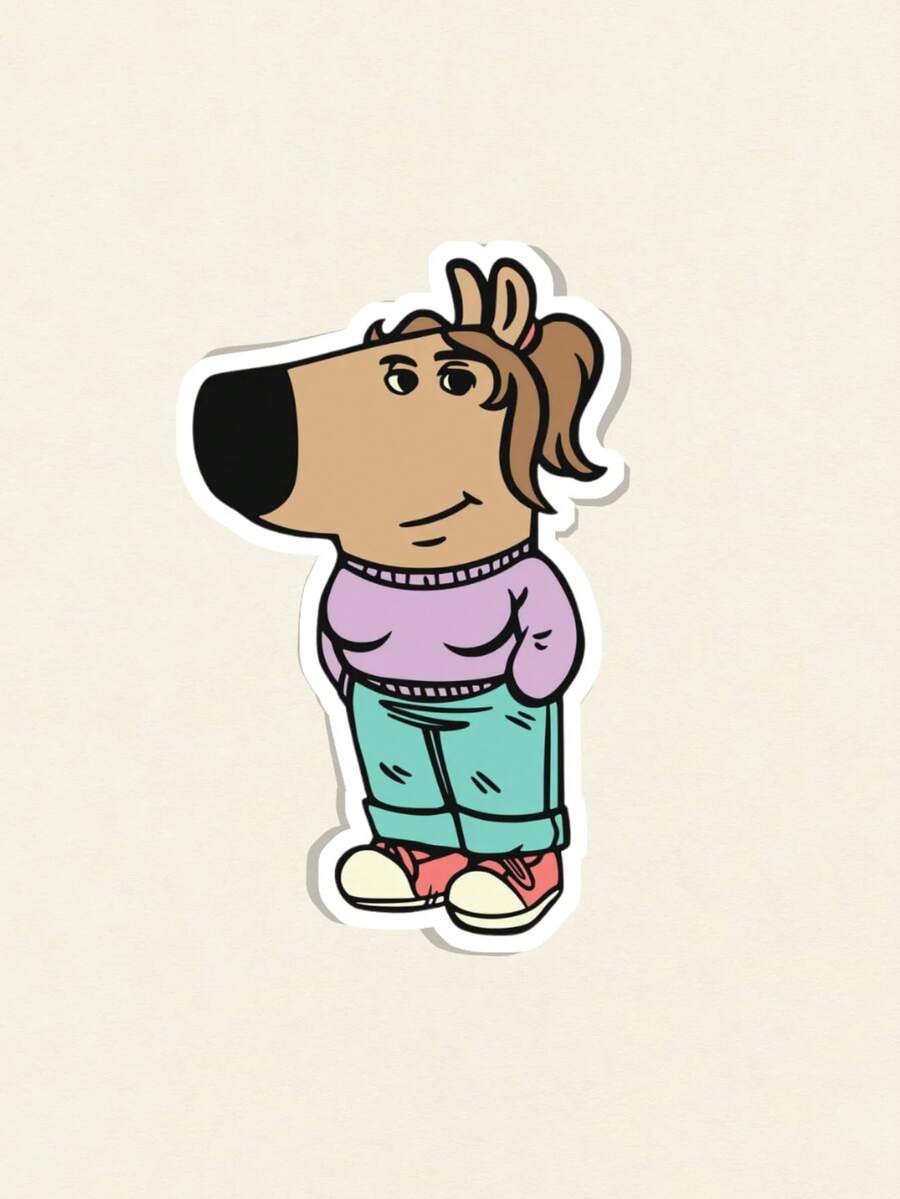 1pc Just A Chill Guy Meme Die-Cut Sticker - Funny And Cute Character ...