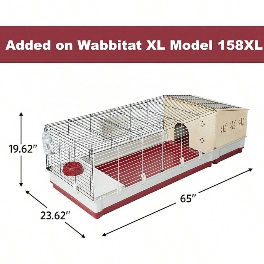 MidWest Homes Pets 158 Wabbitat Deluxe Rabbit House, Rabbit Cage, 39 ...
